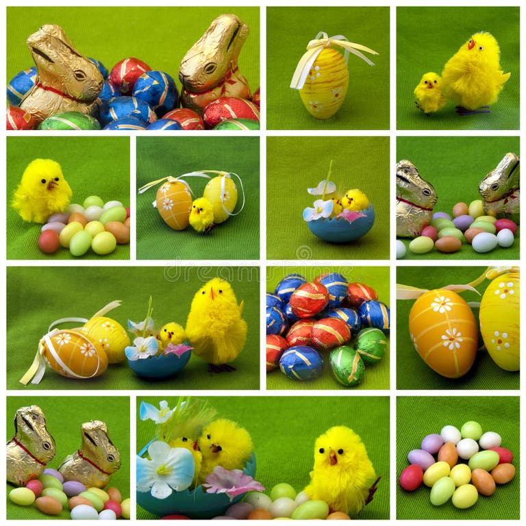 Easter collage stock photo. Image of born, bunny, christianity - 13286638
