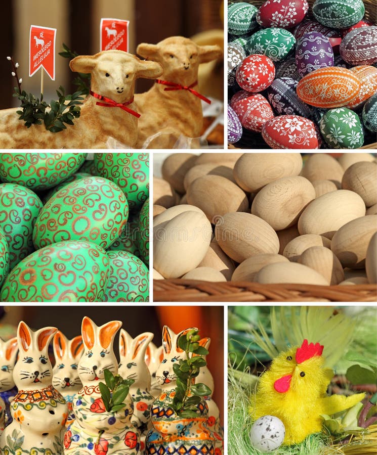 Easter collage stock image. Image of handmade, group - 23694381