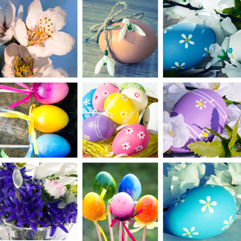Easter collage stock photo. Image of orange, colorful - 51042308
