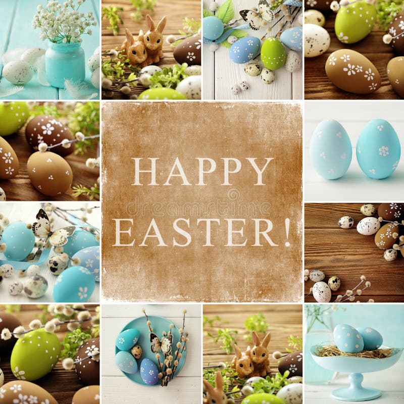 Easter collage stock image. Image of nature, symbol, flowers - 38341675