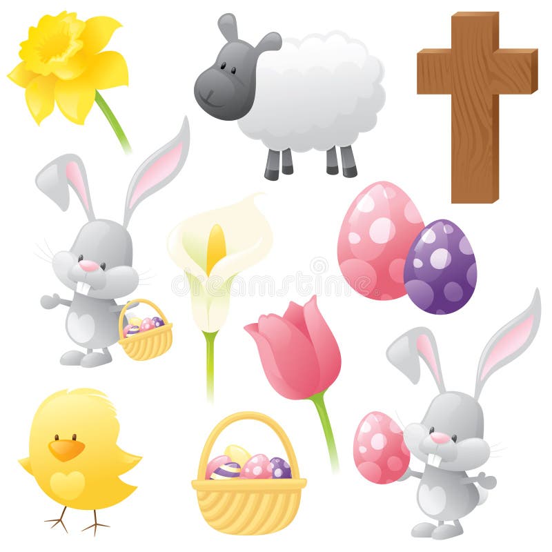 Easter Collection stock vector. Illustration of basket - 45748557