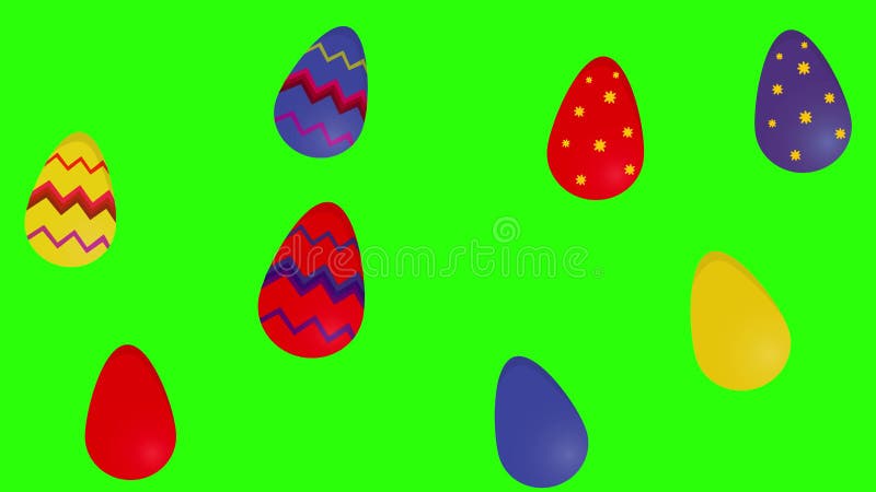 Easter Colored Eggs Animation , Chroma Key, Graphic Source Stock ...