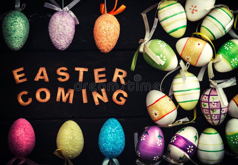 Easter is coming stock image. Image of food, paint, nest - 50637767