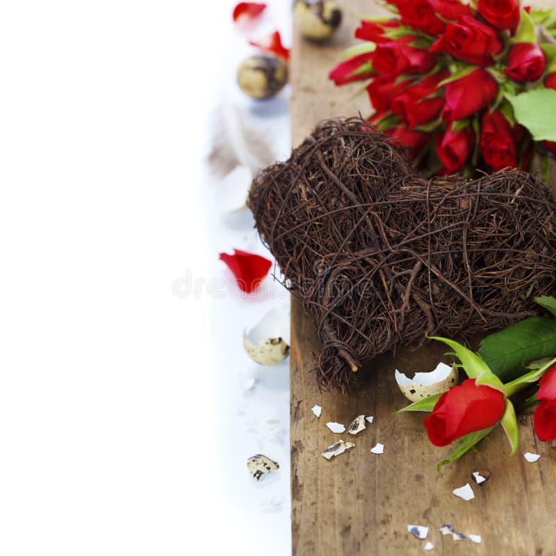 Easter Composition with Roses Stock Photo - Image of blossom, holiday ...