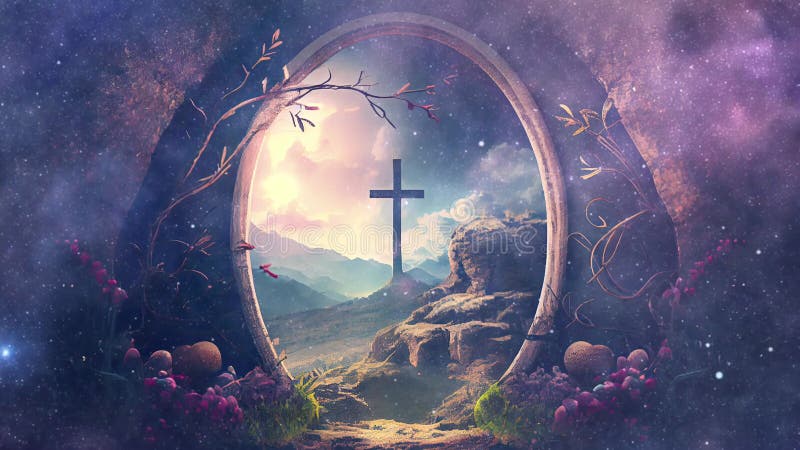 Easter Concept, Holy Cross, Stock Video - Video of crucifixion, light ...