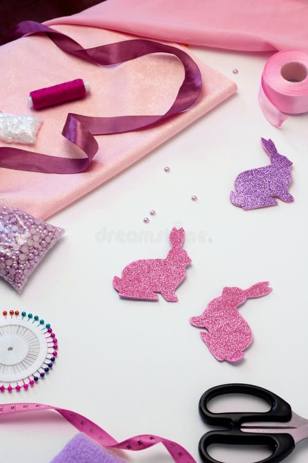Easter Craft Bunny Accessories for Needlework. Tools and Equipment ...