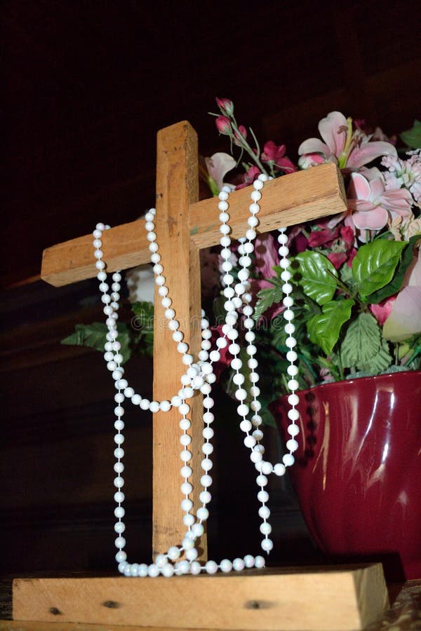 Easter Cross on the Alter stock photo. Image of alter - 55616238