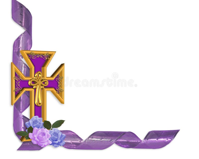 Easter cross border stock illustration. Illustration of springtime ...
