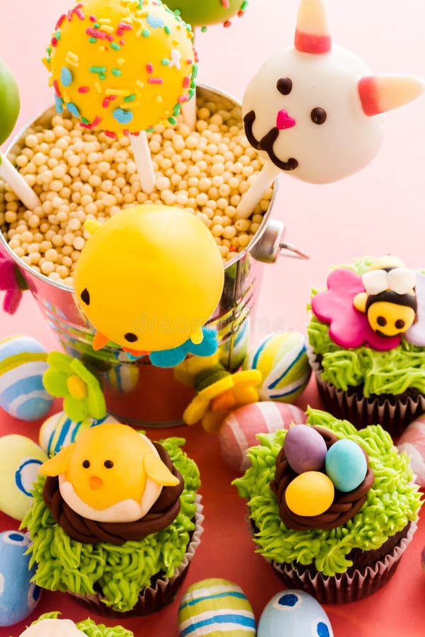 Easter cupcakes stock photo. Image of yellow, pastry - 287658424