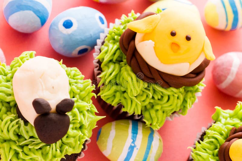 Easter cupcakes stock photo. Image of holiday, white - 287658694