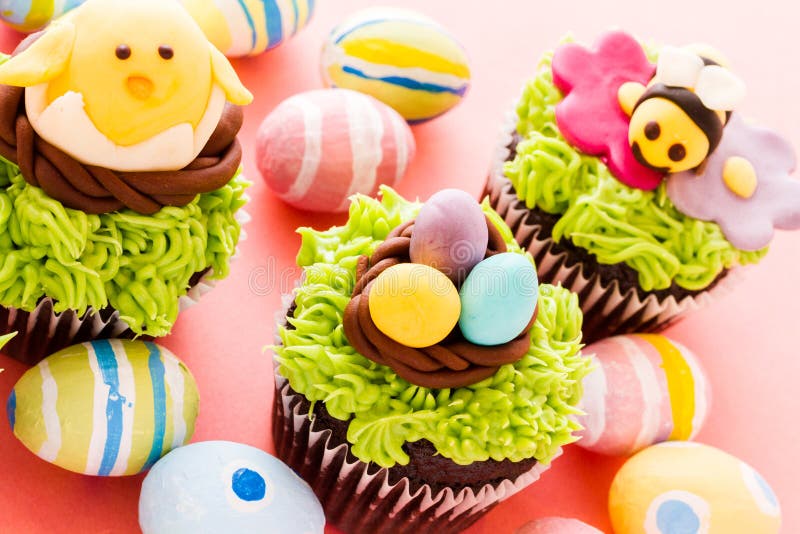 Easter cupcakes stock photo. Image of yellow, gourmet - 287954998