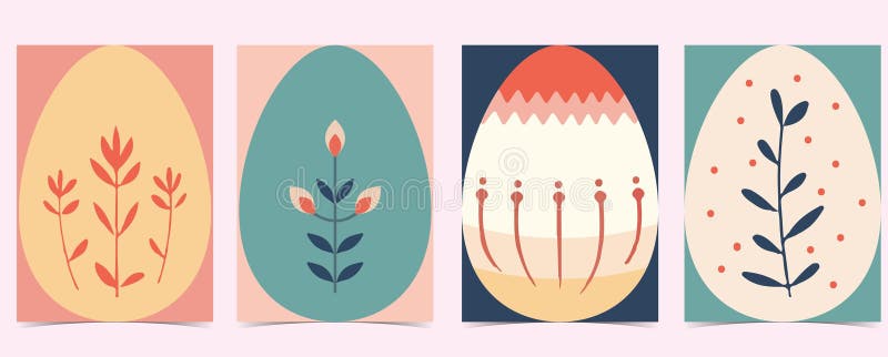 Easter Day Background for Vertical A4 Design with Geometric Style Stock ...