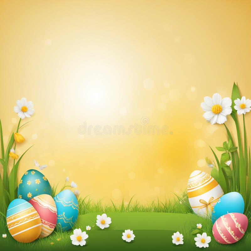 Easter Day Banner Design, Background, Illustration Concept Stock ...
