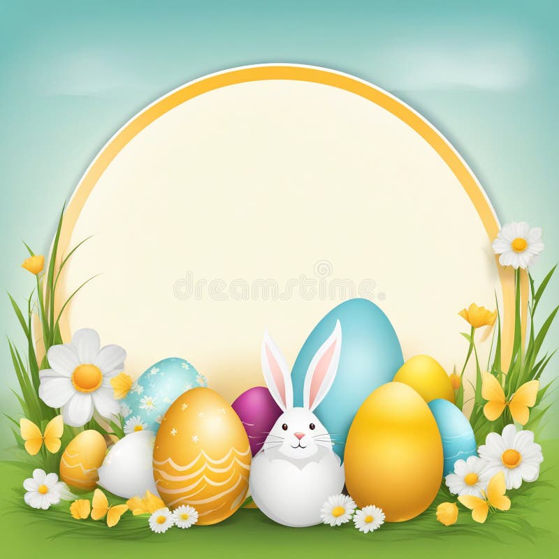 Easter Day Banner Design, Background, Illustration Concept Stock ...