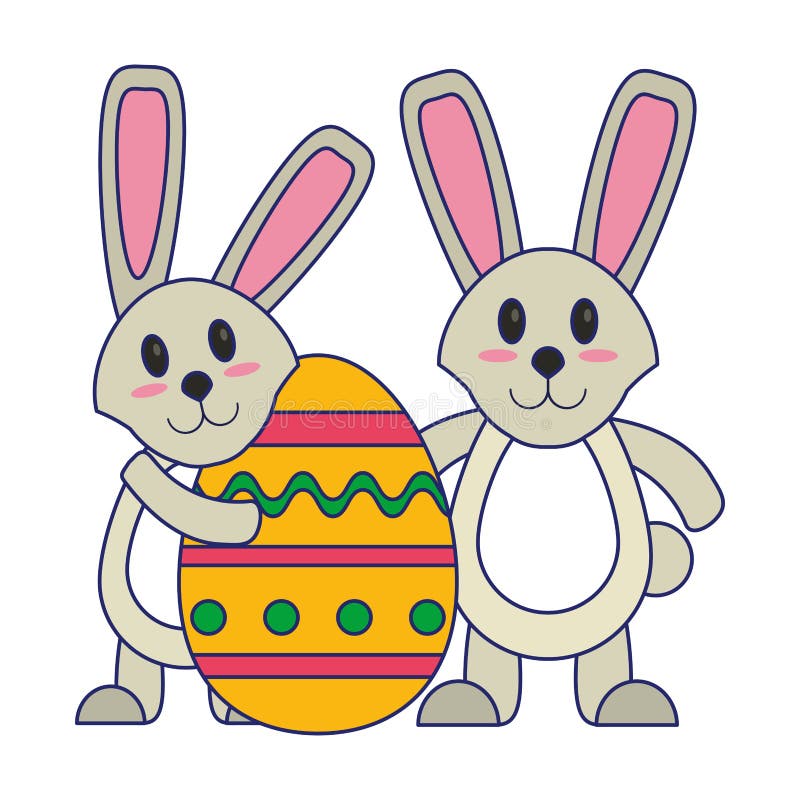 Easter day cute cartoons stock vector. Illustration of easter - 141312534