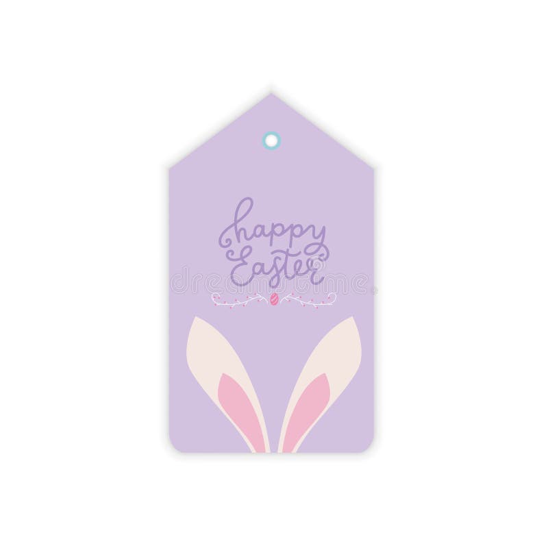 Easter day label stock vector. Illustration of rabbit - 176732699