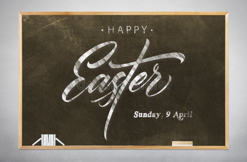 Easter Day on School Board Chalk Text Effect Stock Photo - Image of ...