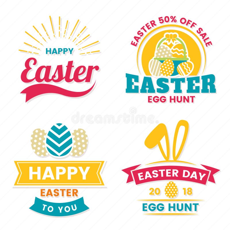 Easter Day Vector Logo for Banner Stock Vector - Illustration of banner ...