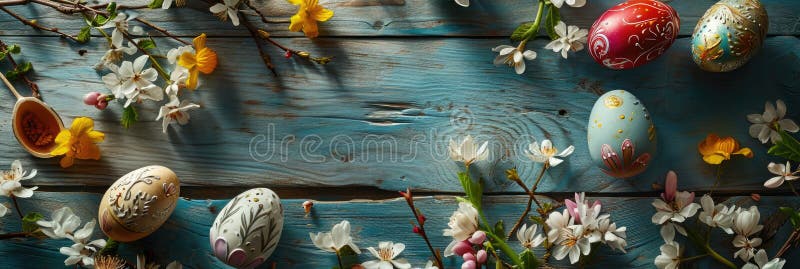 EASTER Decorated Frame Colored Easter Eggs Frame Decorated Eggs Happy Easter Top View Stock ...