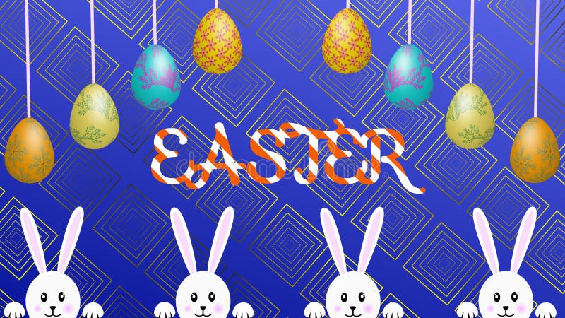 Easter Decorated Image with Eggs and Bunny Stock Illustration ...
