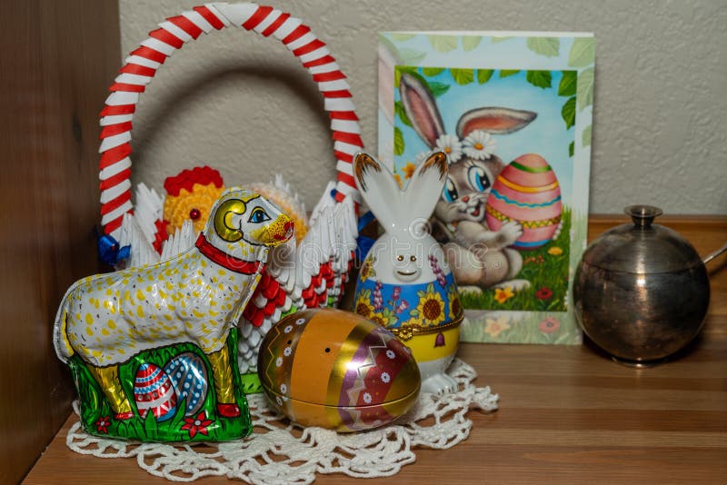 Easter decorations stock image. Image of celebration - 221905203