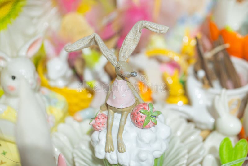 Easter Decorations, a Yellow Chic, Bunny Figurines, and an Easter ...