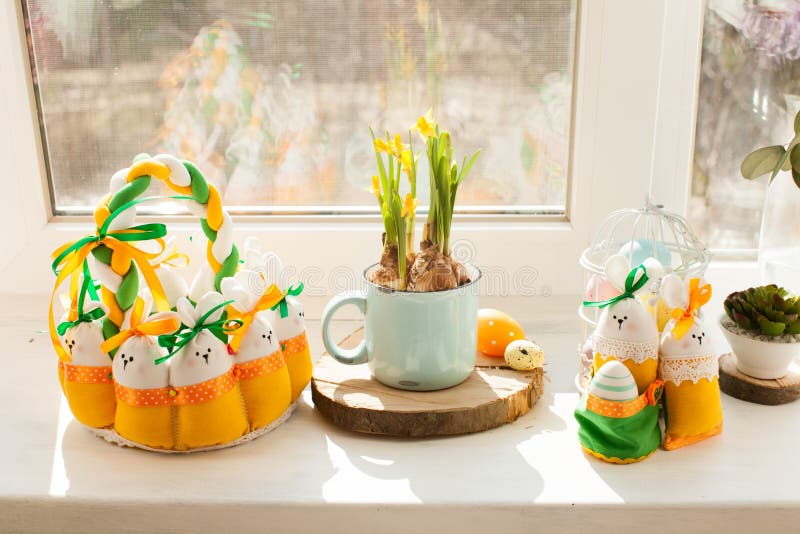 Easter textile basket stock photo. Image of making, craftsmanship ...