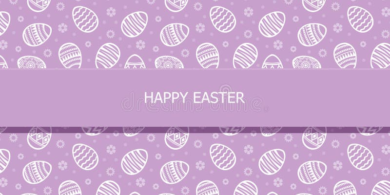 Easter Decorative Card on Purple Background Stock Vector - Illustration ...
