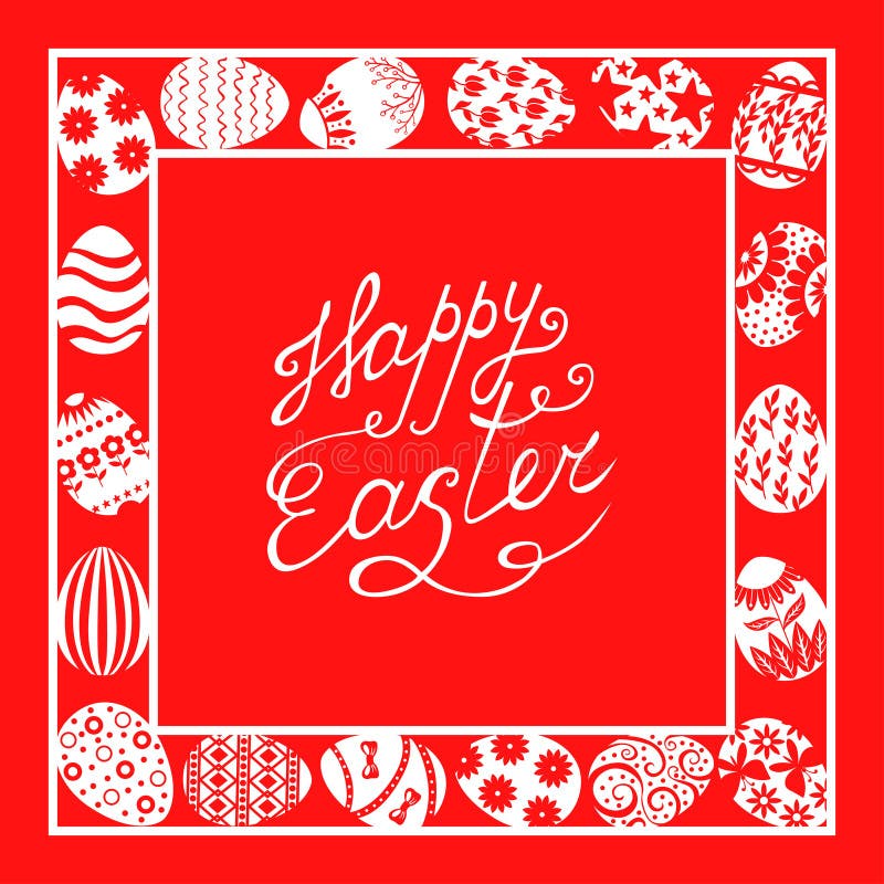 Easter Decorative Egg Frame Stock Vector - Illustration of frame ...