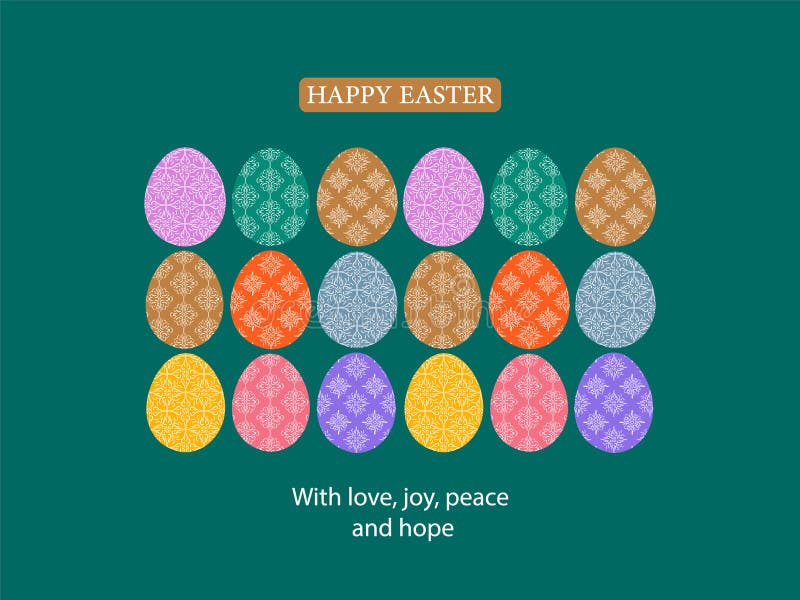 Easter Design and Banner with Bright Easter Eggs. Easter Poster, Card ...