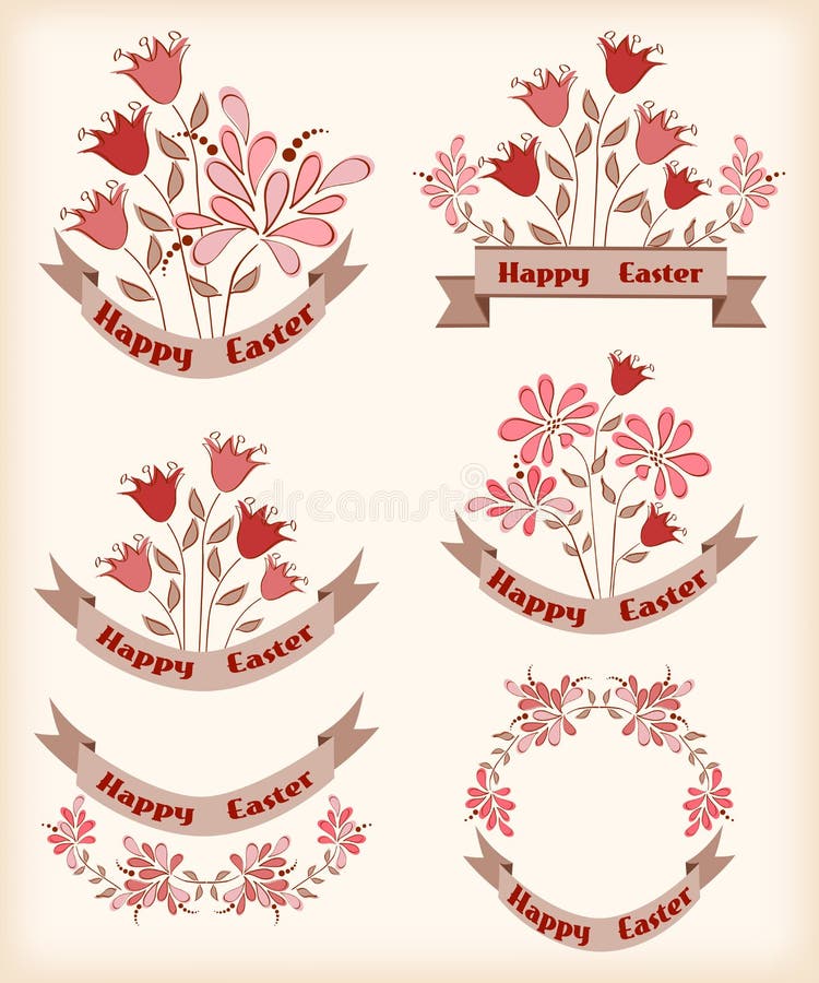 Easter design elements. stock illustration. Illustration of isolated ...