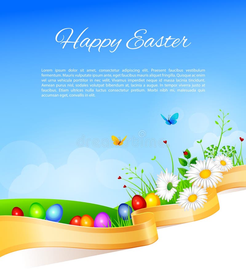Easter design template stock vector. Illustration of nature - 38860982