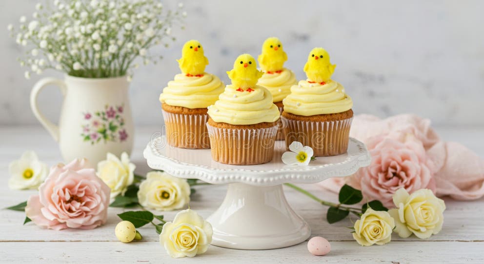 Easter Cupcake -showcasing Joyful Spring-easter Feeling Stock ...