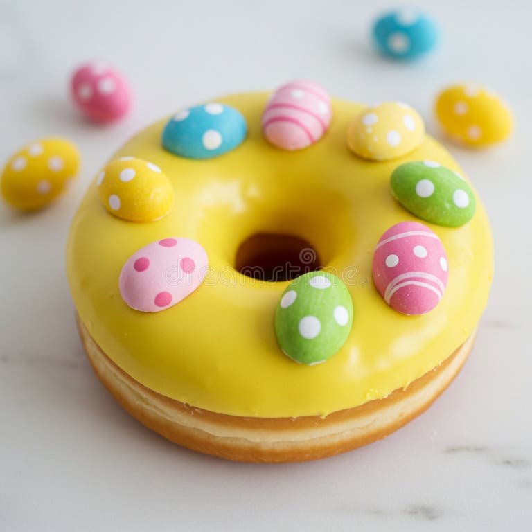 Easter Donut -showcasing Joyful Spring-easter Feeling Stock ...