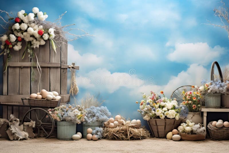 Easter Digital Backdrop stock illustration. Illustration of easter ...