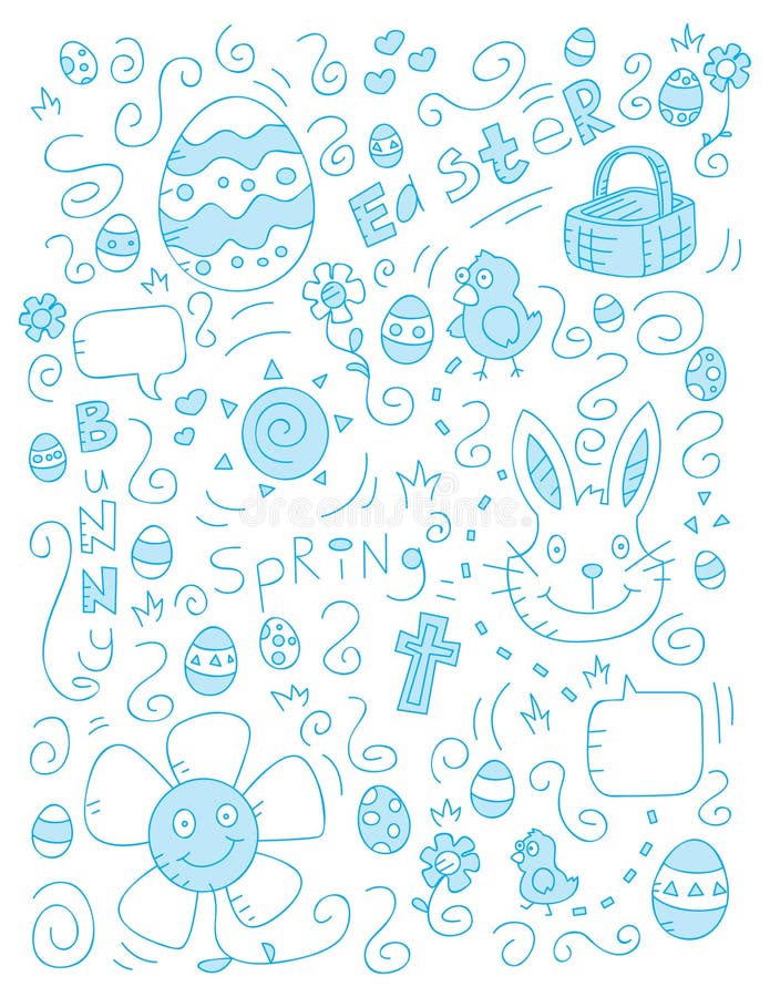 Spring Doodles stock vector. Illustration of fawn, bubble - 16224615