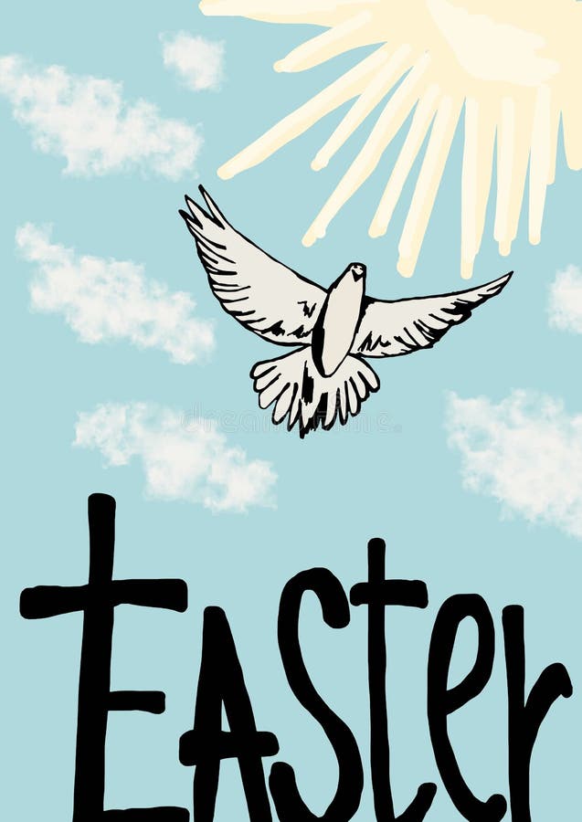 Easter dove stock illustration. Illustration of ascension - 50734776