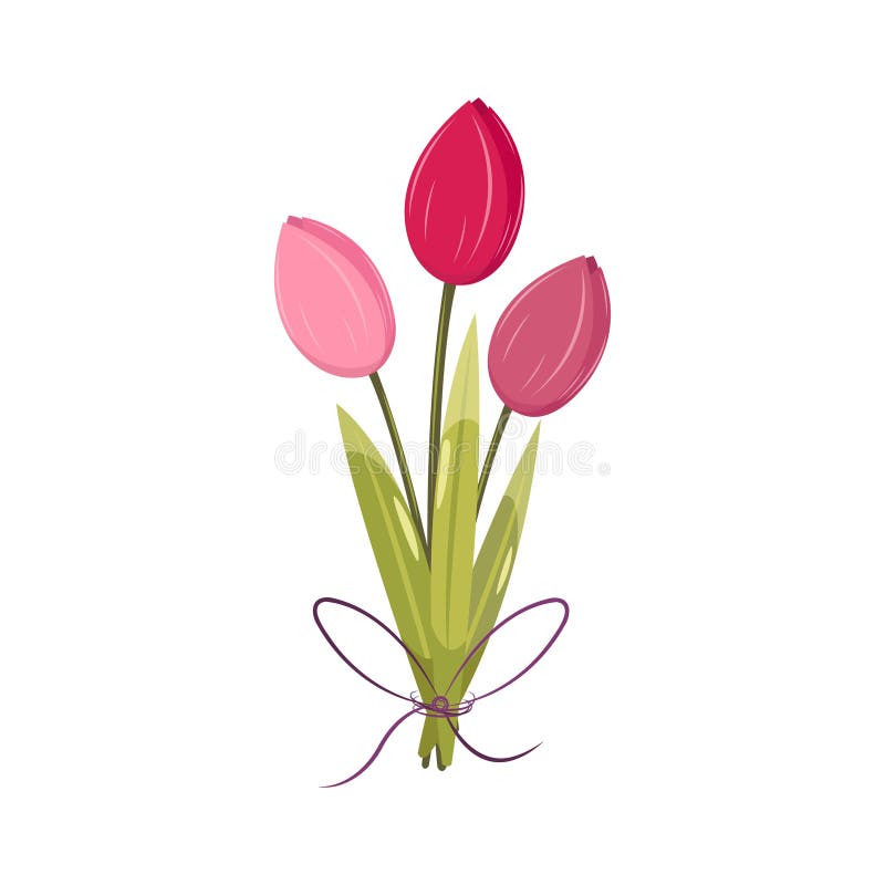 Easter Early Spring Flowers Bucket. Easter Colorful Flat Elements ...