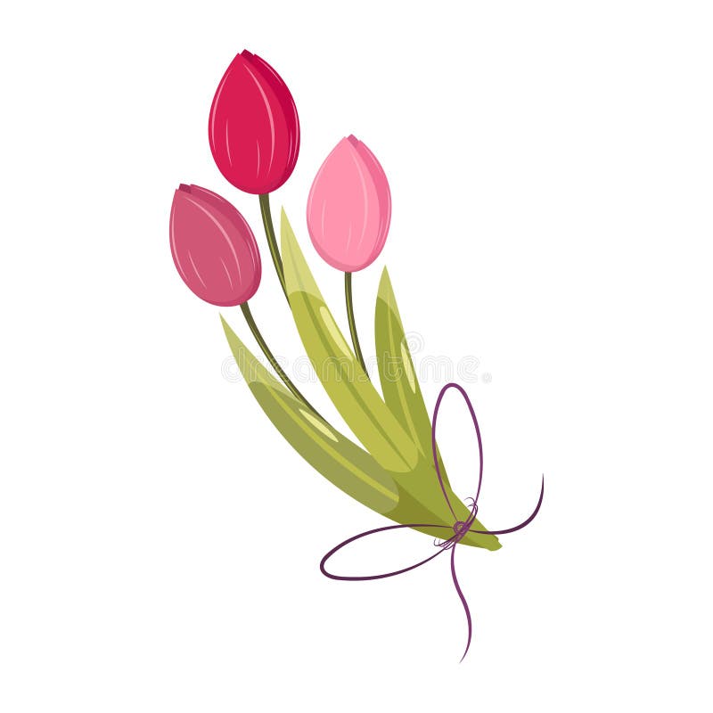 Easter Early Spring Flowers Bucket. Easter Colorful Flat Elements ...