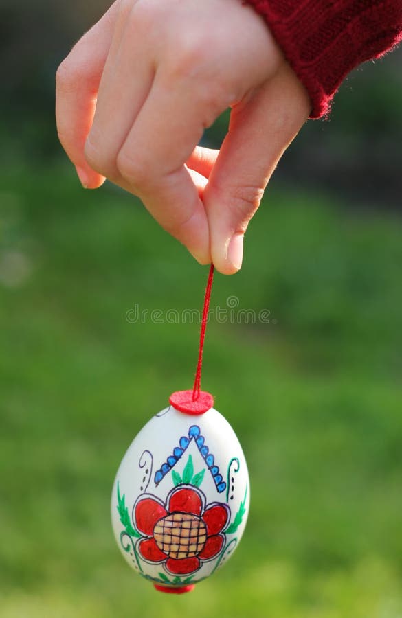 Easter egg stock image. Image of finger, child, ornated - 23794623