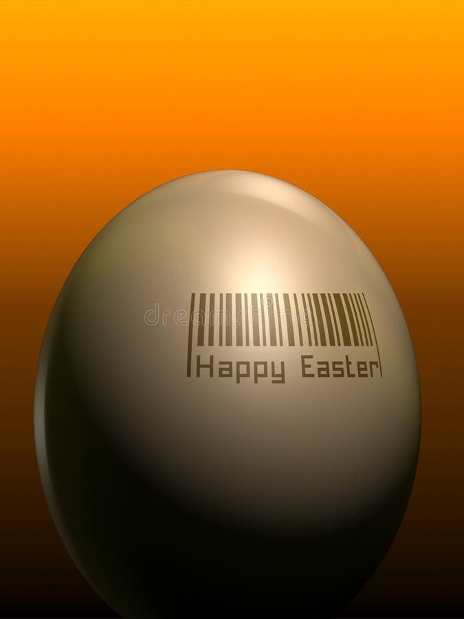 Egg with barcode stock illustration. Illustration of illustration - 6930931