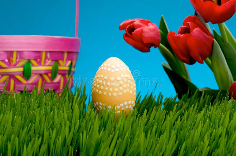 Easter egg stock photo. Image of celebration, flower, colored - 4446048