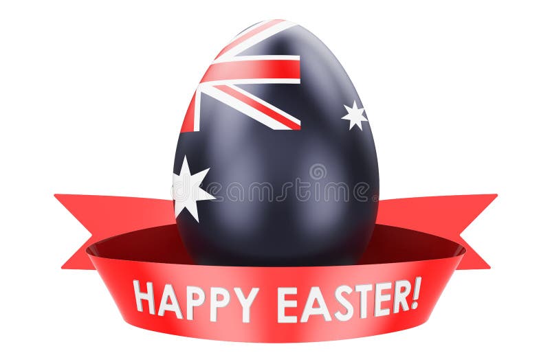 Easter Egg with Australian Flag. Happy Easter in Australia Concept, 3D ...