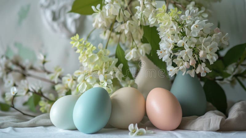 Easter Egg Basket Surround on Bright Pink Background in Slow Motion Stock Image - Image of ...