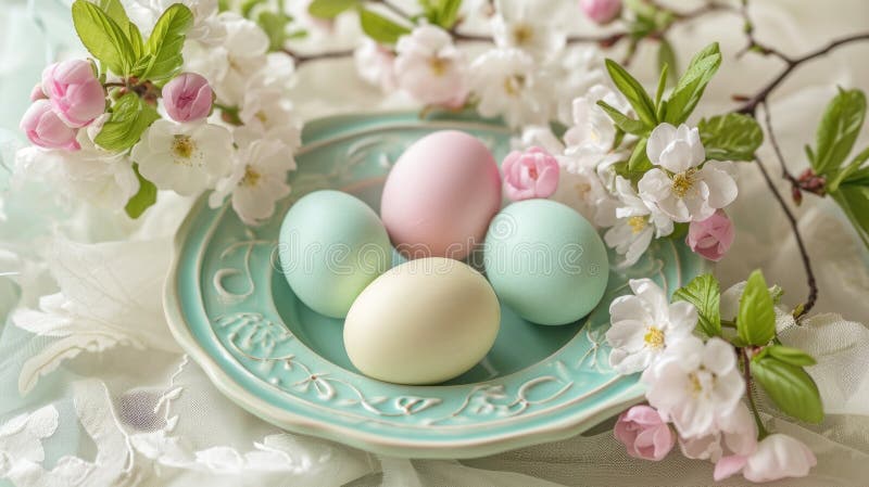 Easter Egg Basket Surround on Bright Pink Background in Slow Motion Stock Photo - Image of ...
