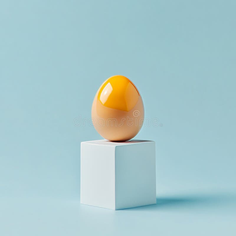 Easter Egg on a Blue Background. 3d Vector Illustration Stock ...