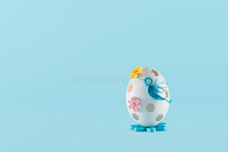 Easter Egg on a Blue Background Stock Photo - Image of design ...