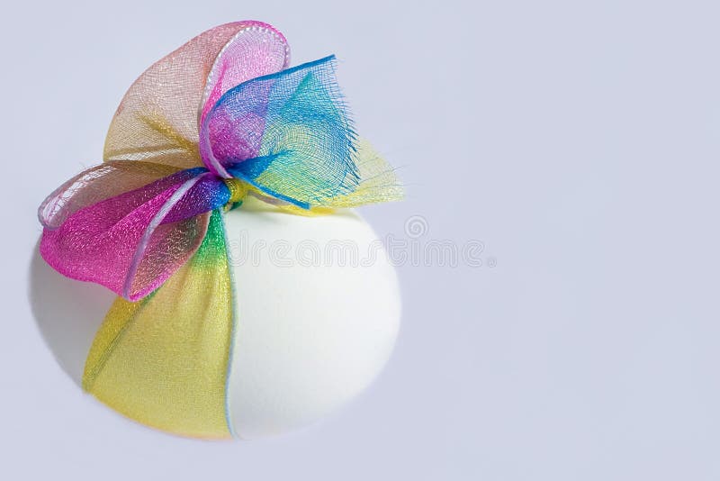 Easter egg with a bow stock image. Image of single, color - 13370057