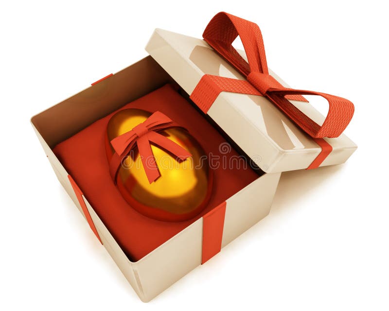 Easter egg in box stock illustration. Illustration of seasonal - 4494621