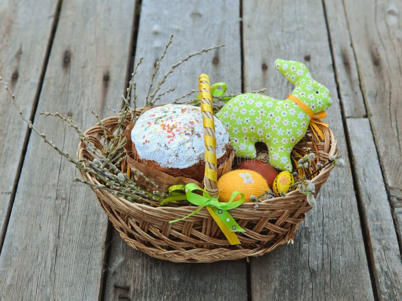 Easter Egg Cake Easter Bunny Basket Spring Stock Photo - Image of ...